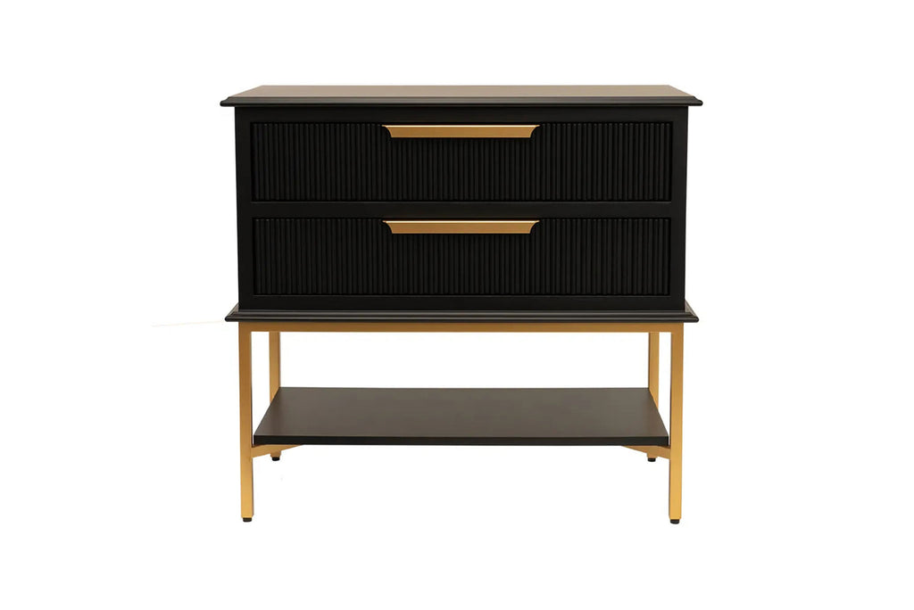 Aimee Bedside Table - Large Black – Our Baylor