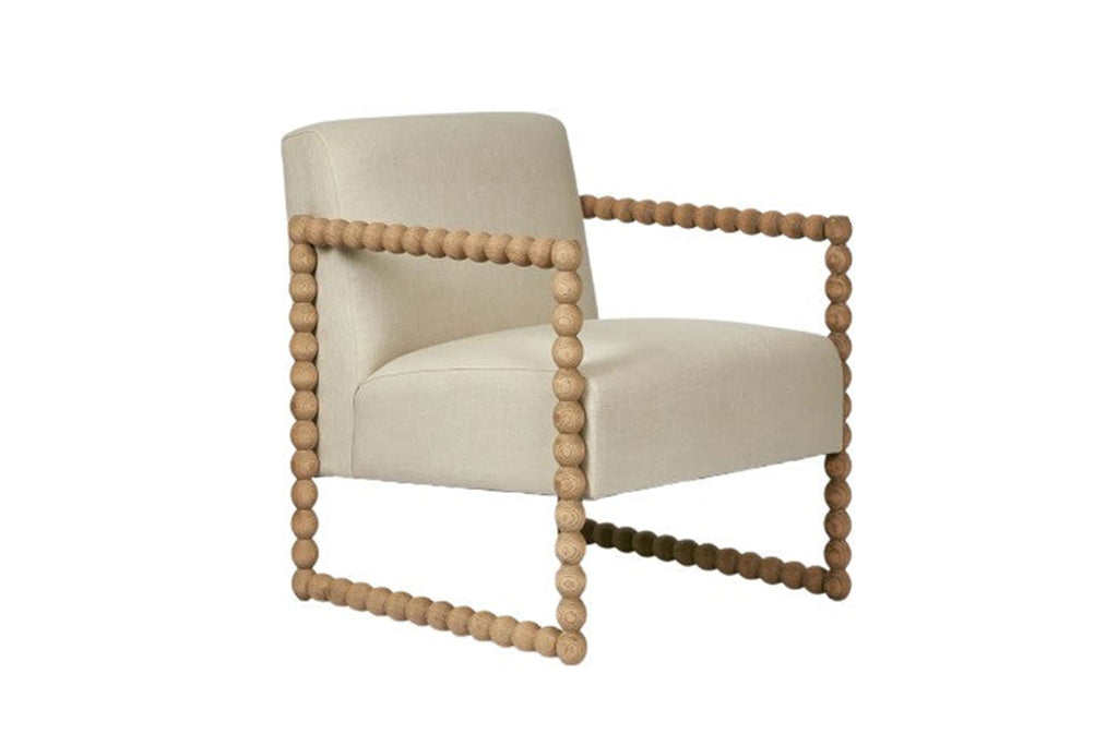 Bobbin Oak Chair Natural/Linen – Our Baylor