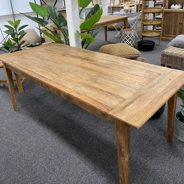 Reclaimed Elm Timber Dining Table, 200cm – Our Baylor
