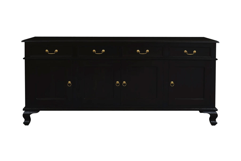 Queen Ann 4 Door 4 Drawer Buffet - Chocolate – Our Baylor