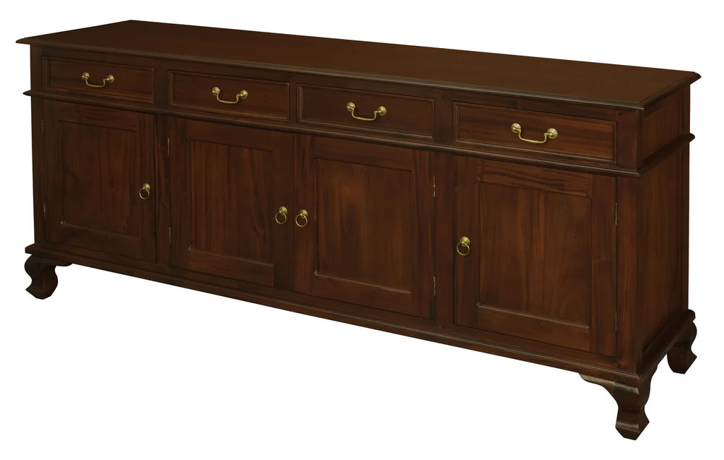 Queen Ann 4 Door 4 Drawer Buffet - Mahogany – Our Baylor
